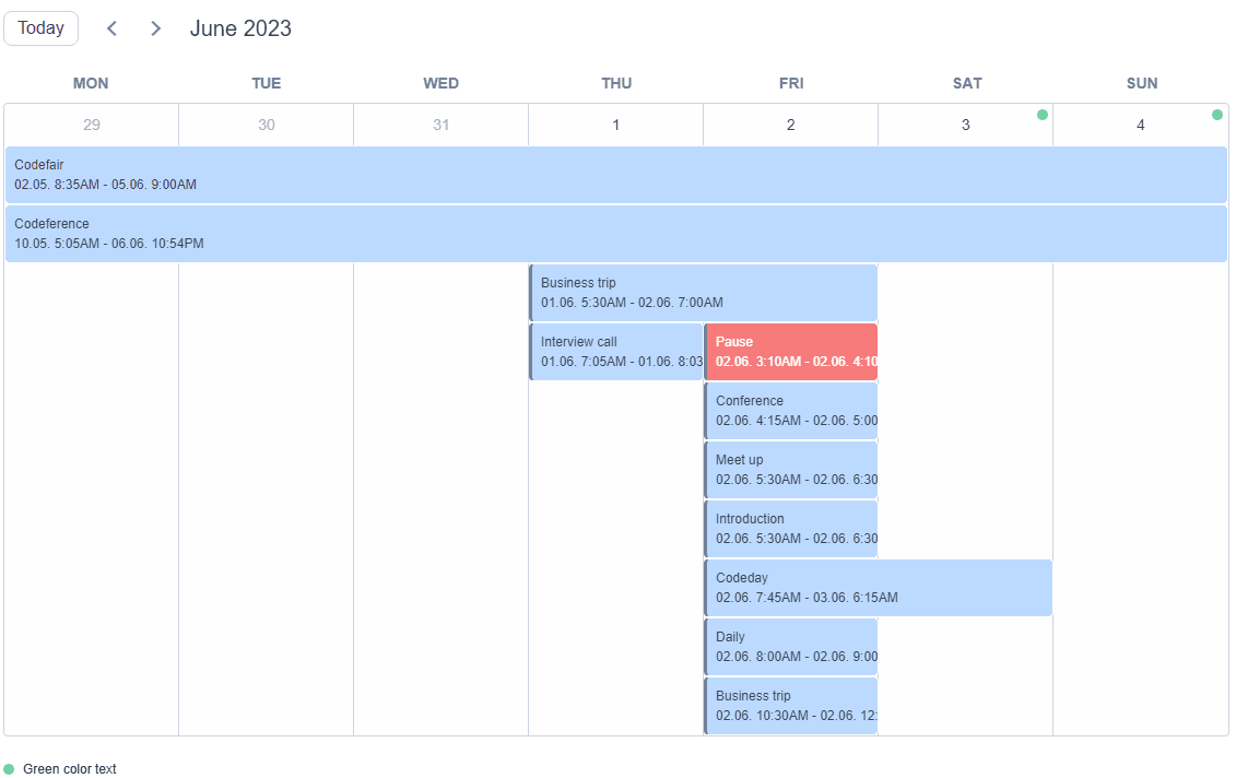 Explore Different Views in React-Lightweight-Calendar