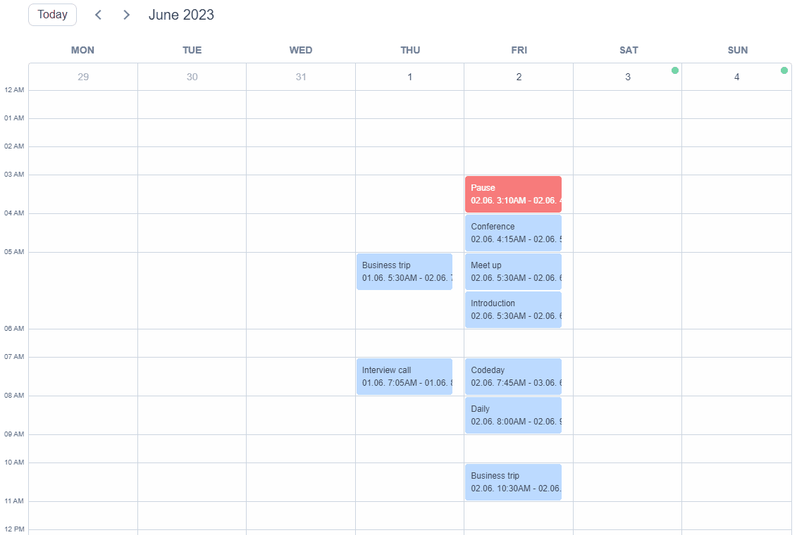 Explore Different Views in React-Lightweight-Calendar